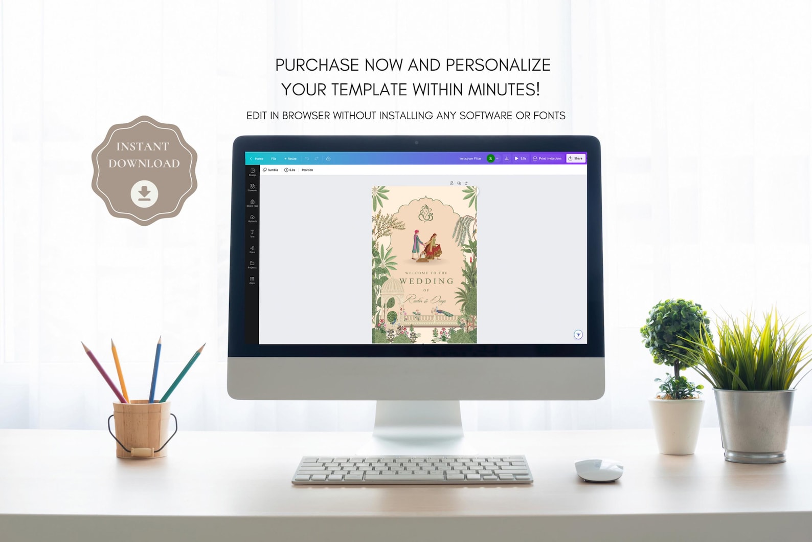 DIY Hindu Wedding Invitation Template All in One Bundle Traditional ...