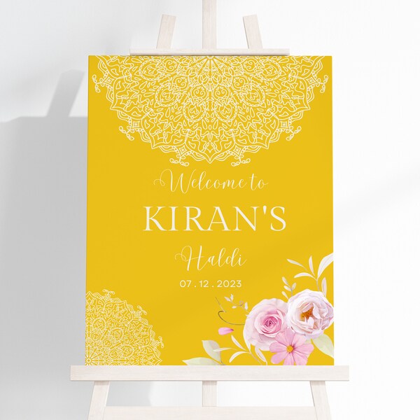 Haldi Ceremony Welcome Sign - Etsy