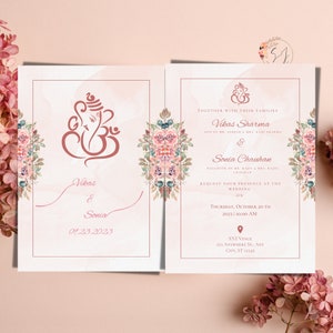 DIY Hindu Wedding Invitation Template, Indian Wedding, Hindu Invitation ...