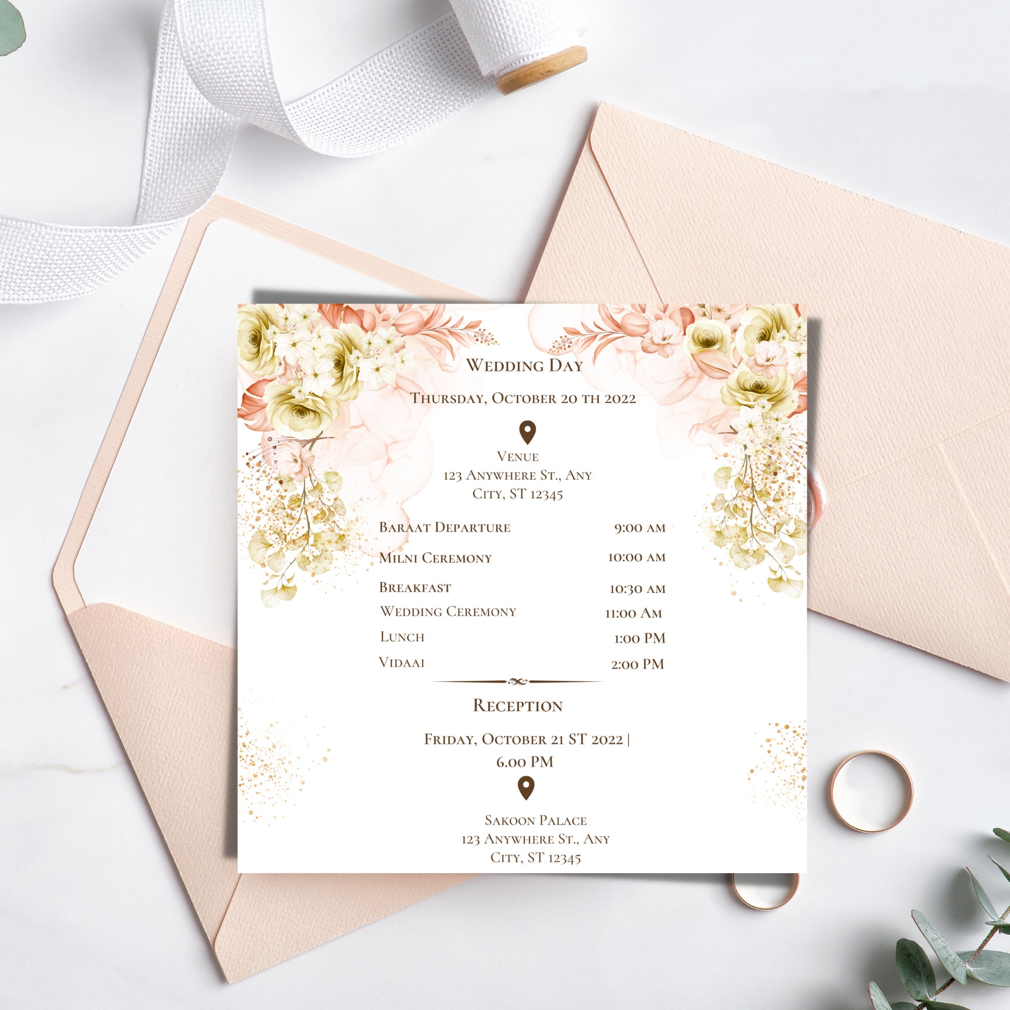 Hindu Wedding Card Bundle for All Events Wedding, Sangeet, Mehndi ...