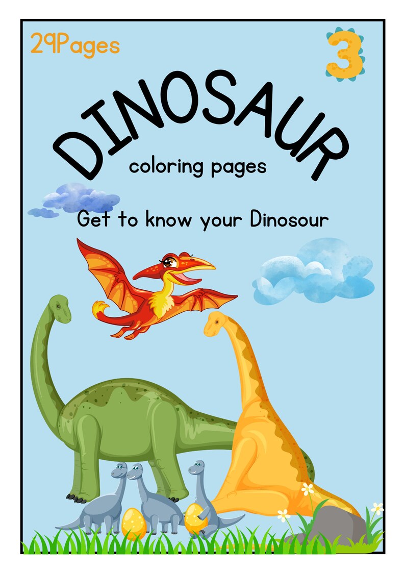 Get to Know Your Dinosaur Colouring Book for Toddlers Age 2 Fun ...