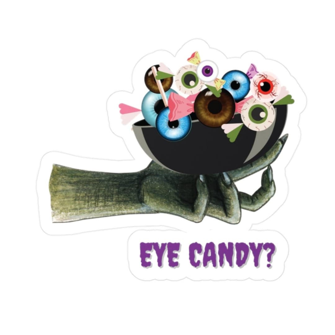 Eye Candy Decal Sticker, Halloween Decal Sticker, Spooky Decal Sticker ...