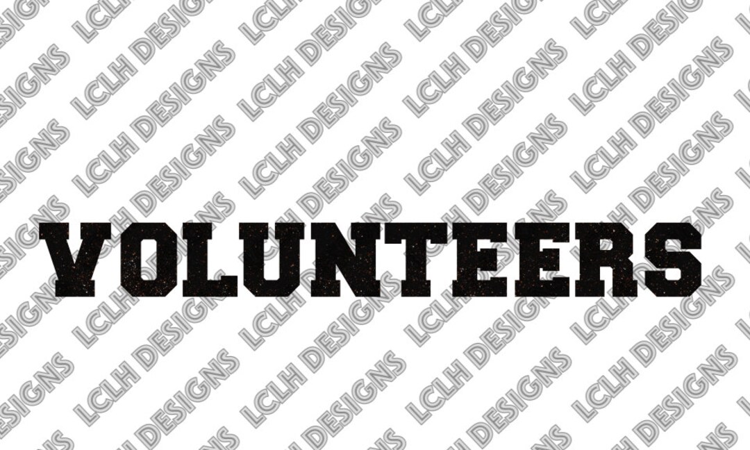 Volunteers, Varsity, Font, PNG, 300 DPI, Sublimation, Design, Glitter ...