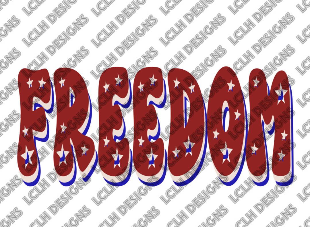 Freedom Star Letters 3d, Human Made, PNG, Sublimation, Design, Red ...