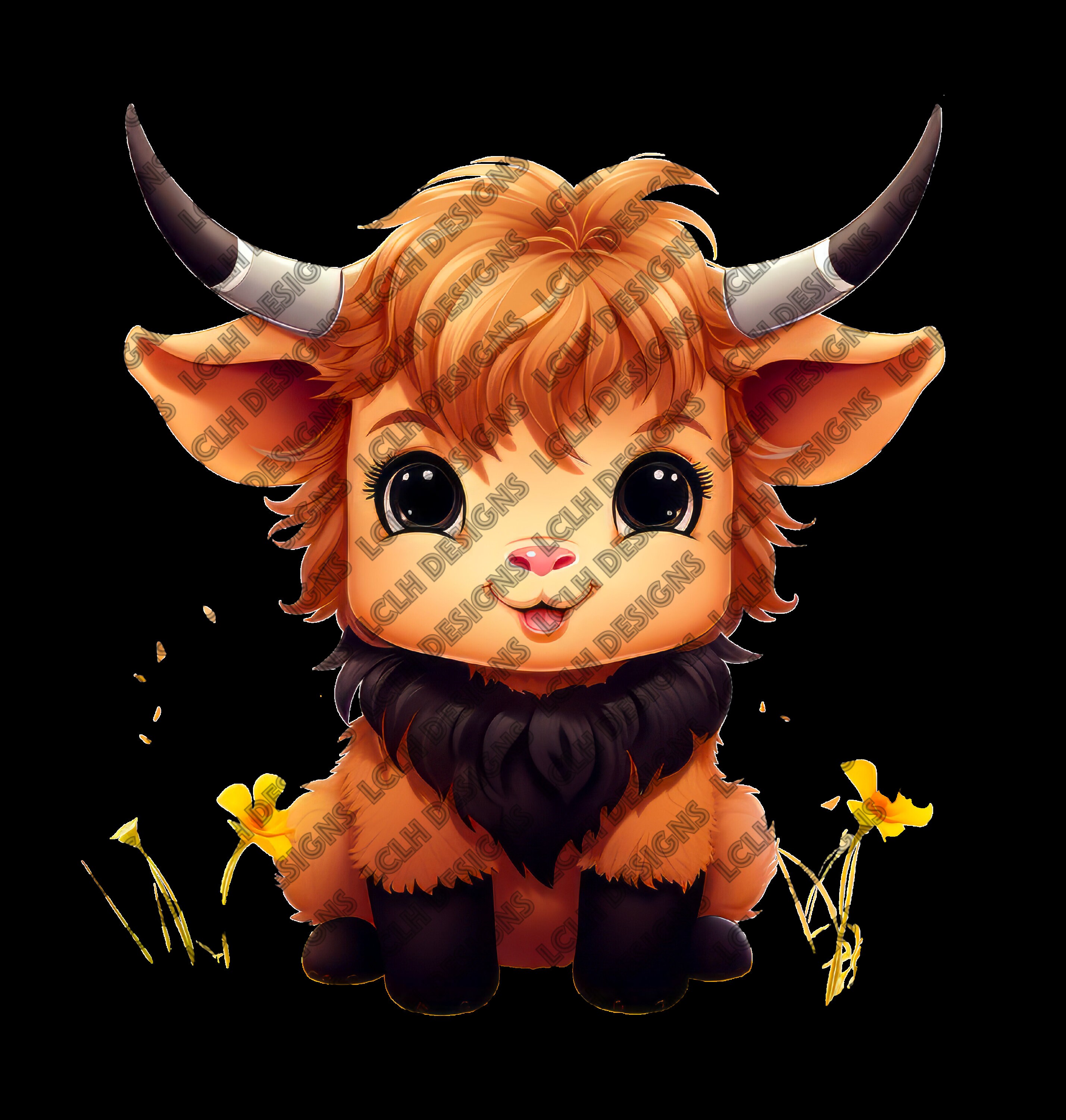 Baby Highland Cow Bee Mini Pack 300 DPI PNG Mini Bundle - Etsy