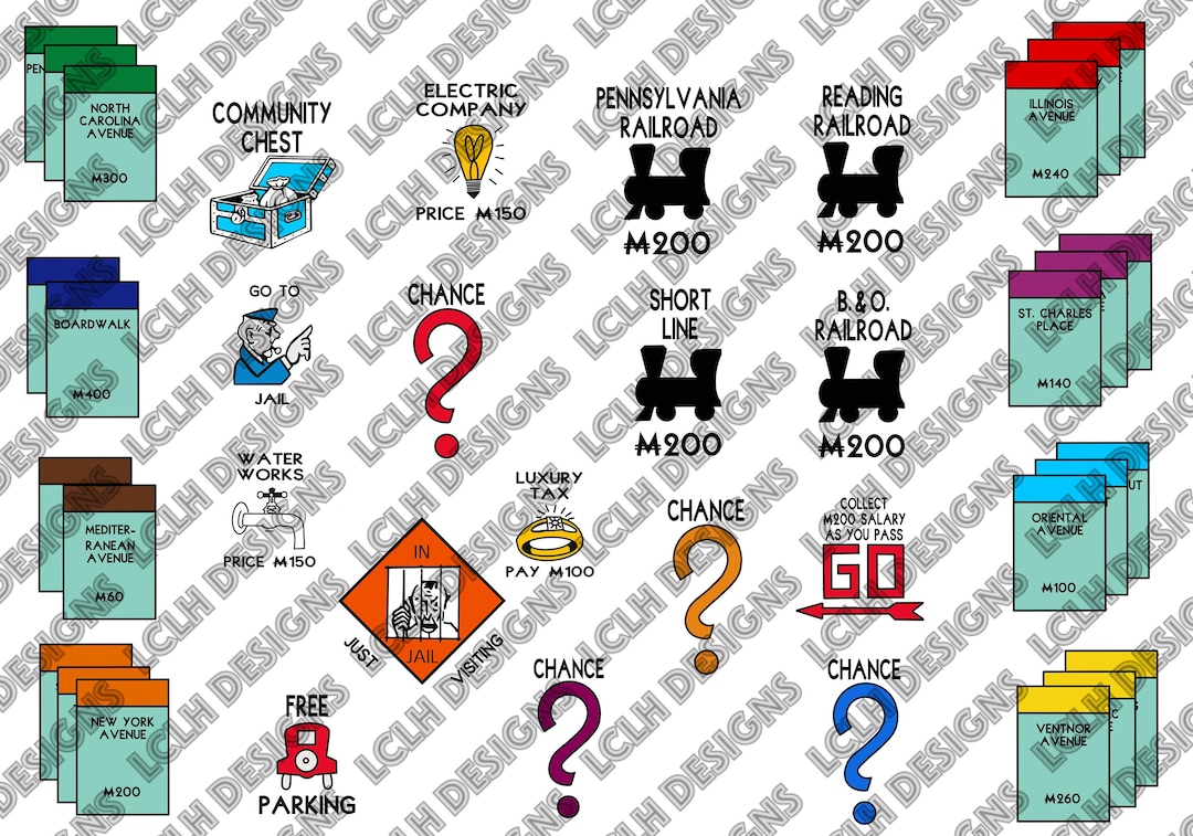 Property Management Game-board 39-piece Group Costume, PNG, 300 DPI ...