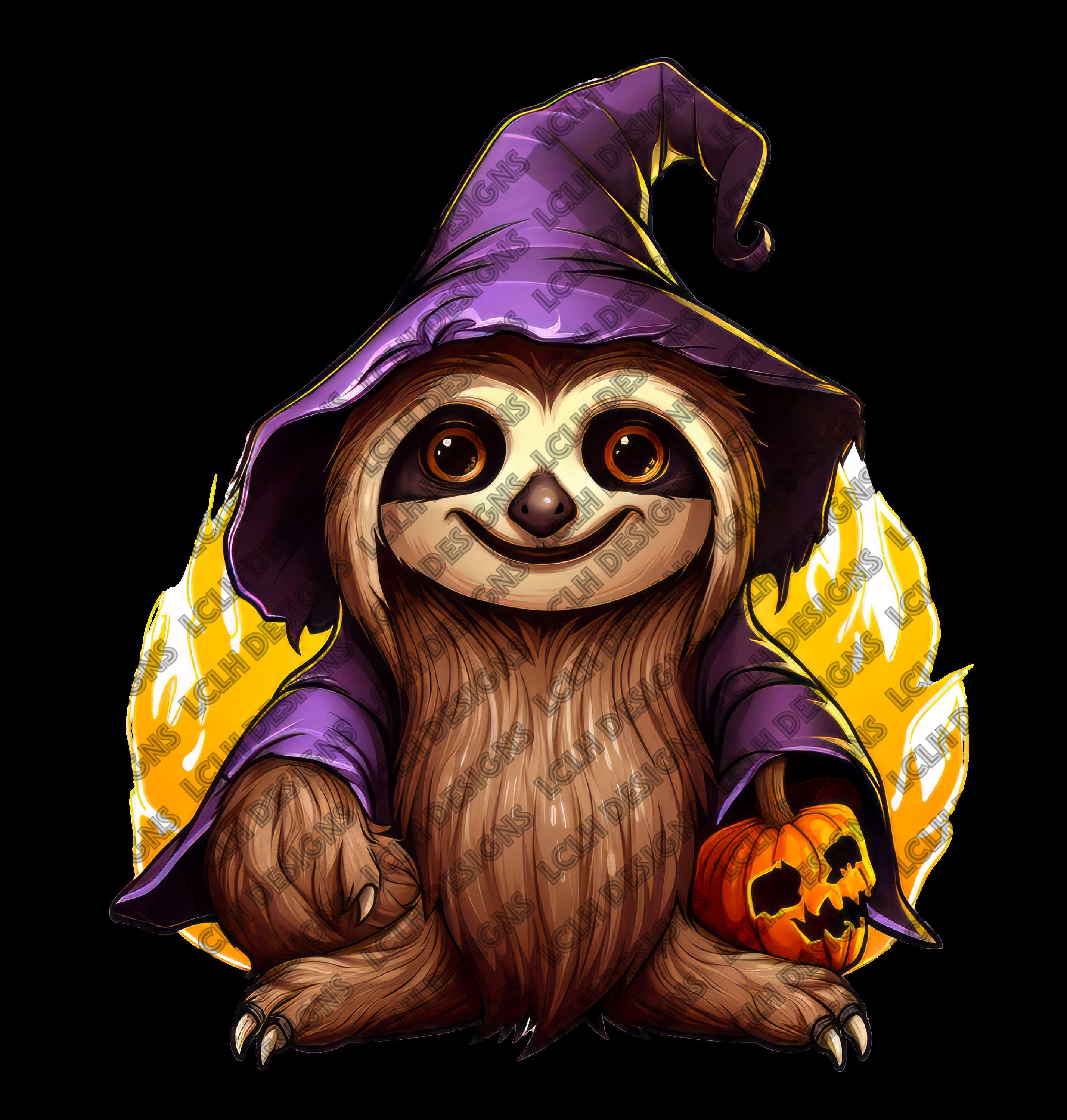 Sloth Witches Mini Pack 2, 300 DPI, PNG, Mini Bundle, Sloths ...