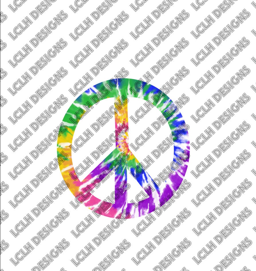 Tie Dyed Peace Sign, Peace, Love, PNG, Sublimation, Design, 300 DPI - Etsy