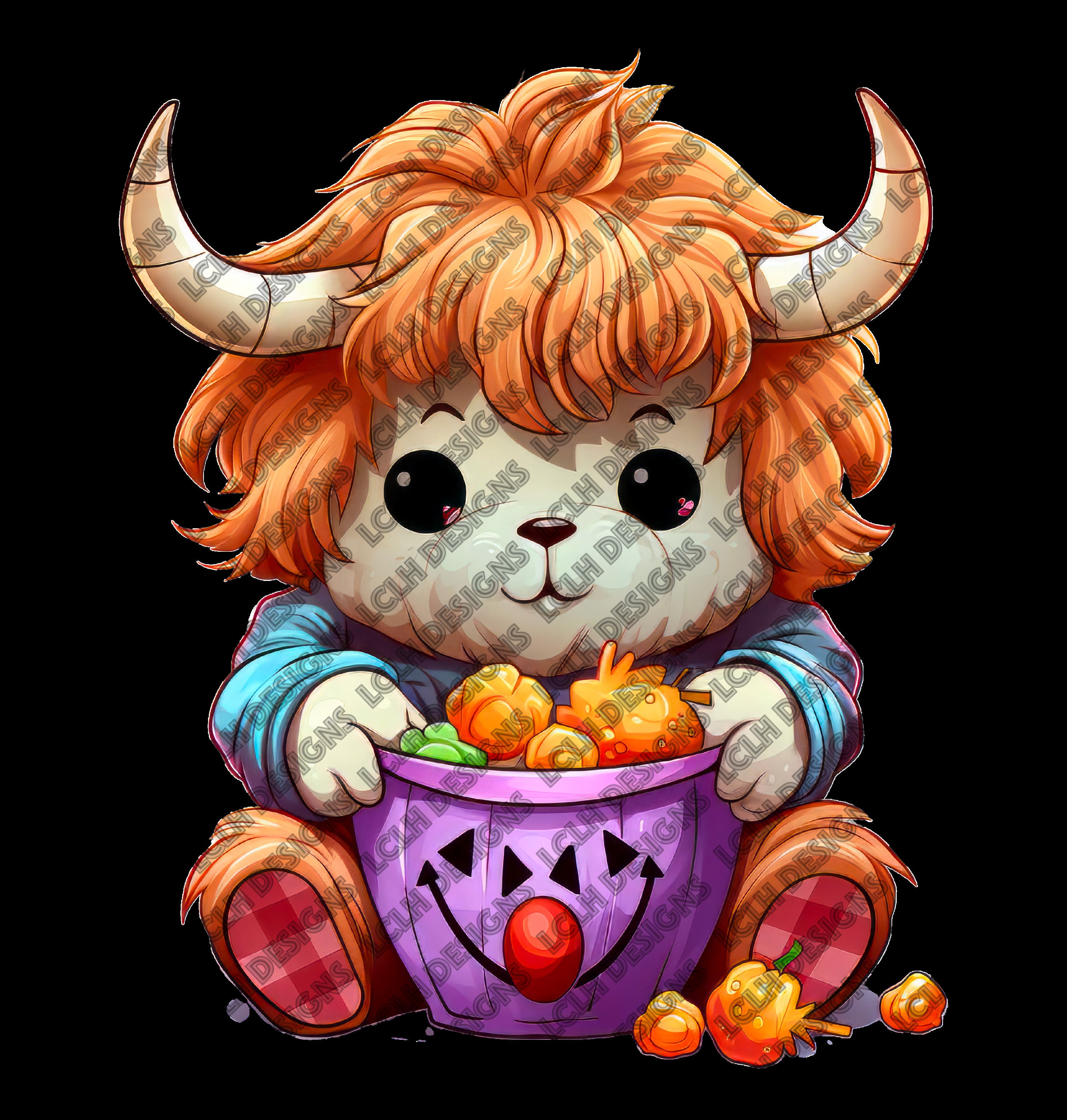 Baby Highland Cow Ghost Mini Pack 300 DPI PNG Mini Bundle - Etsy