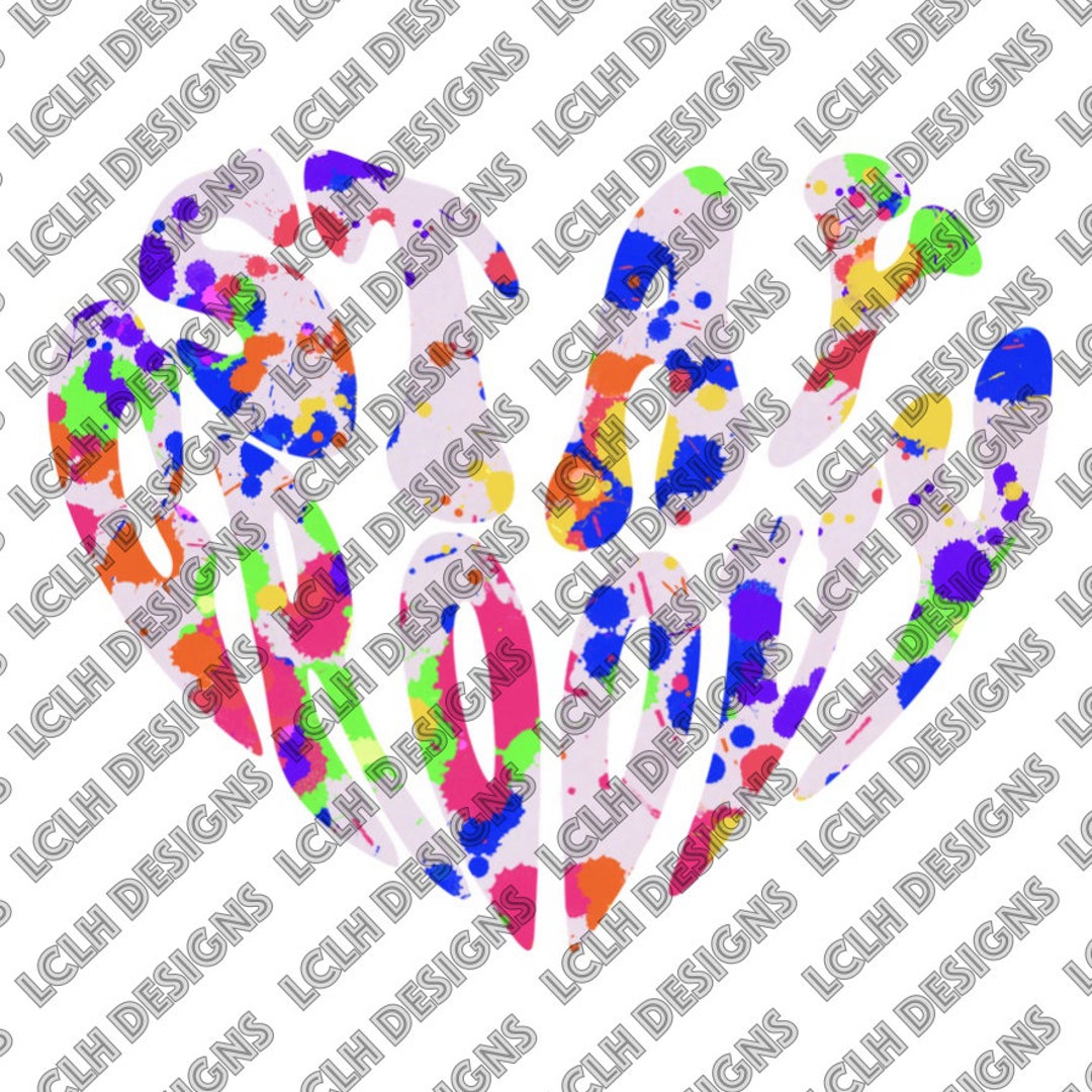 Stay Groovy Splatter Tie Dye Heart, PNG, Sublimation, Design, Tie-dye ...