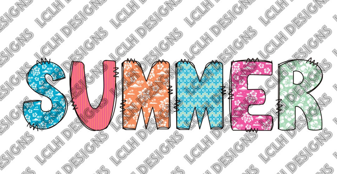 Summer, Stylized Word, PNG, 300 DPI, Human Made, - Etsy
