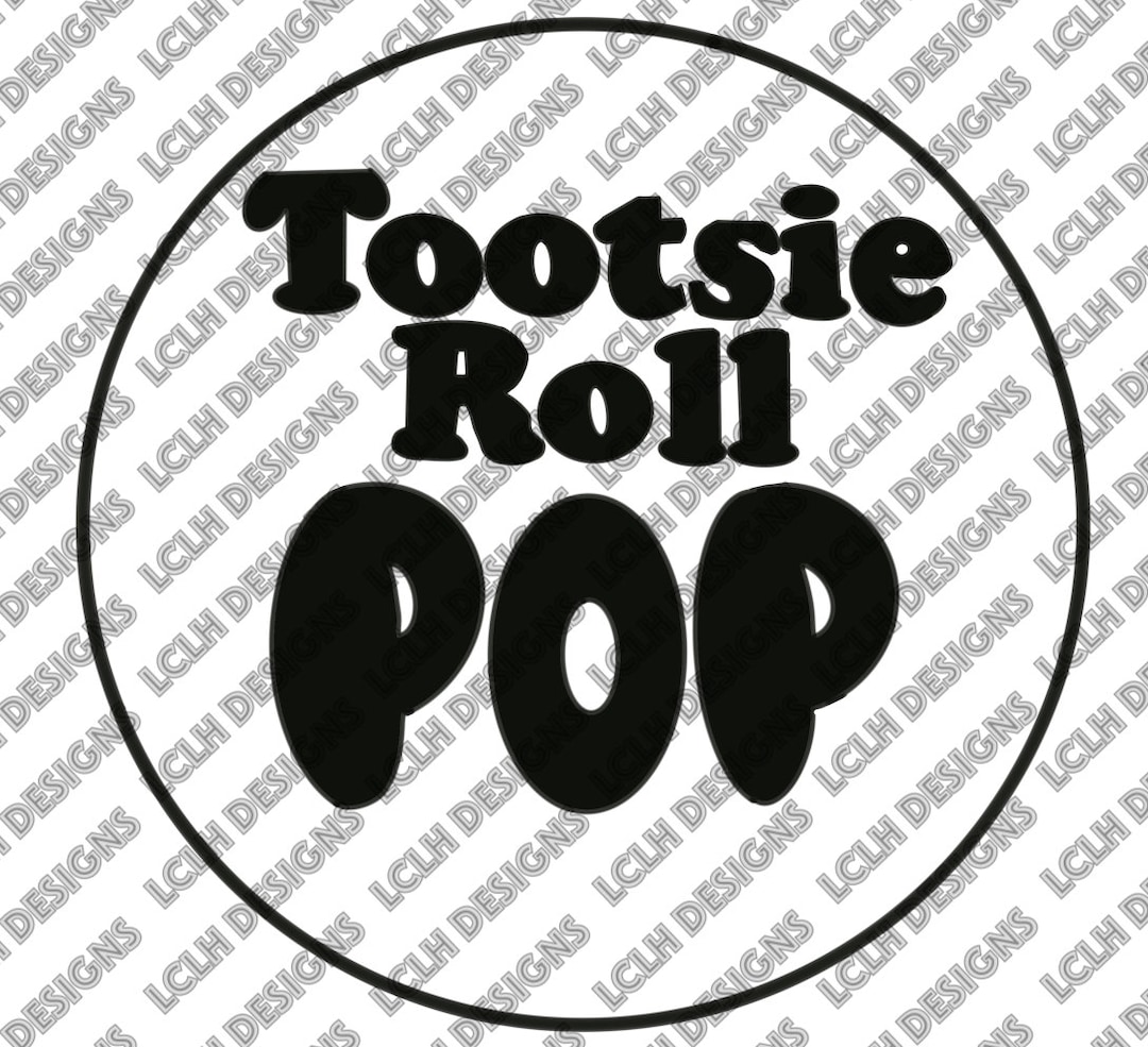 Tootsie, Roll, Pop, Sublimation, SVG, Design, 300 DPI, PNG, Black ...