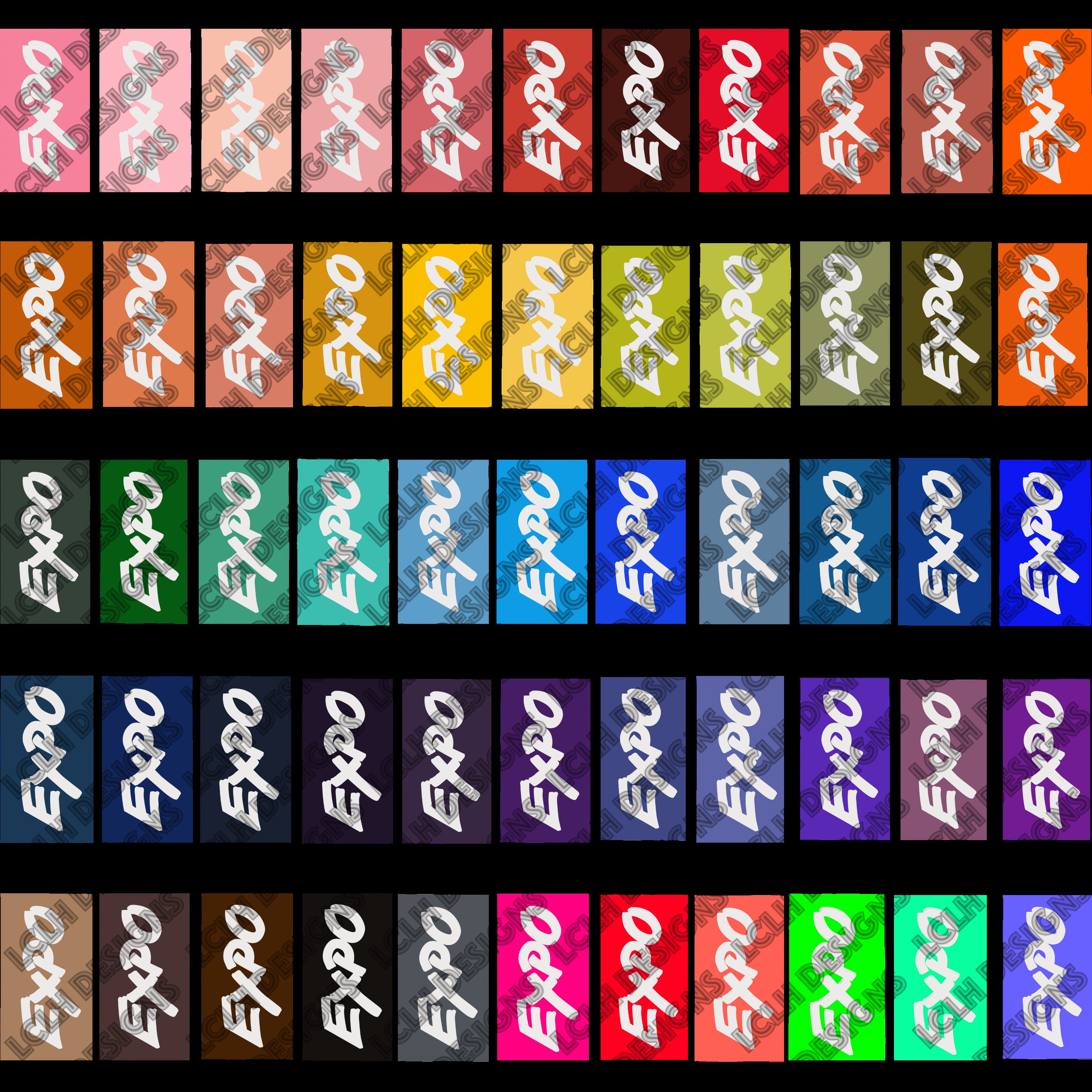 55 Color Dry Erase Marker Bundle, Group Costume Design, PNG, 300 DPI ...