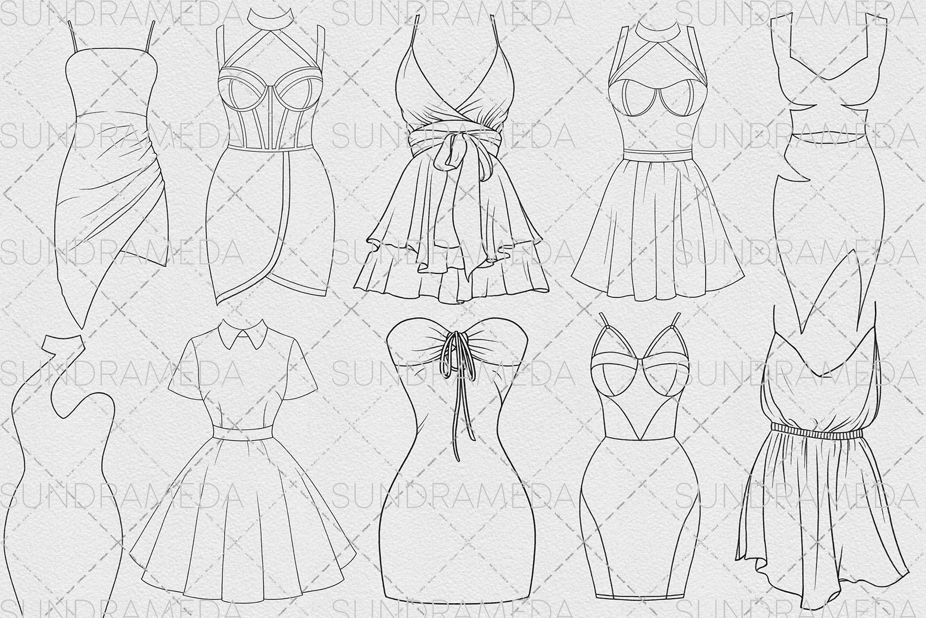Procreate Dress Stamp Brushes, Procreate Clothes Stamp, Procreate ...