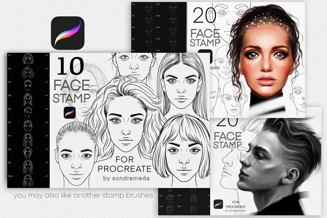 Procreate Hand Stamps, Procreate Brushes, Procreate Body Stamps ...