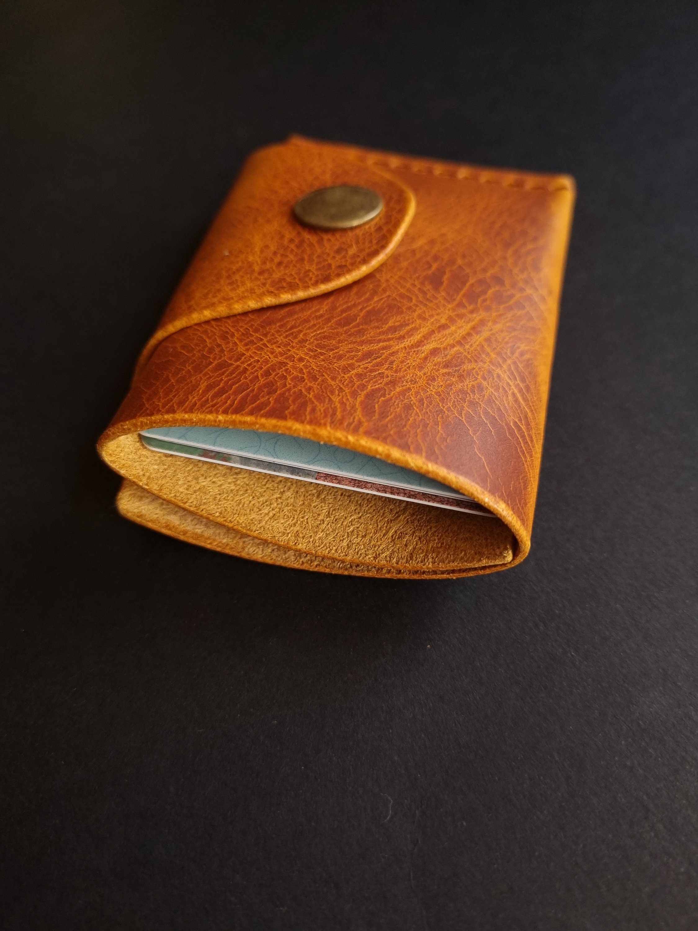 Men's Card Wallet, Minimalist Leather Wallet, Men's Card Holder ...