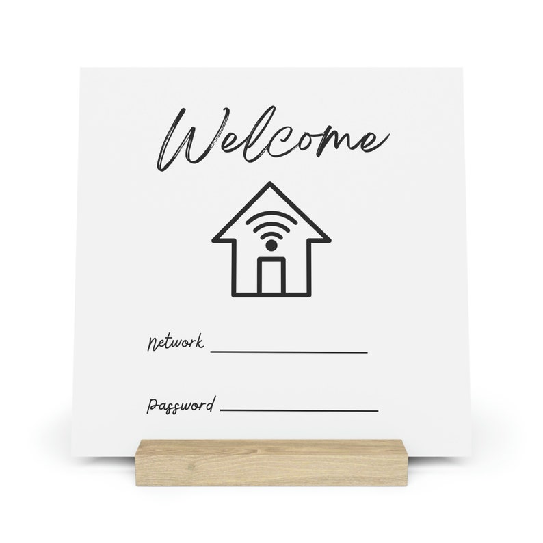 Wifi Password Sign With Stand - Etsy