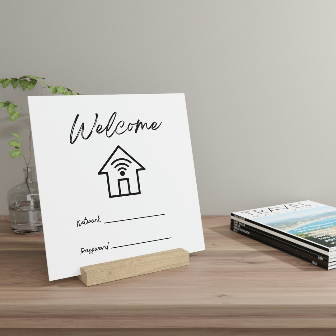 Wifi Password Sign With Stand - Etsy
