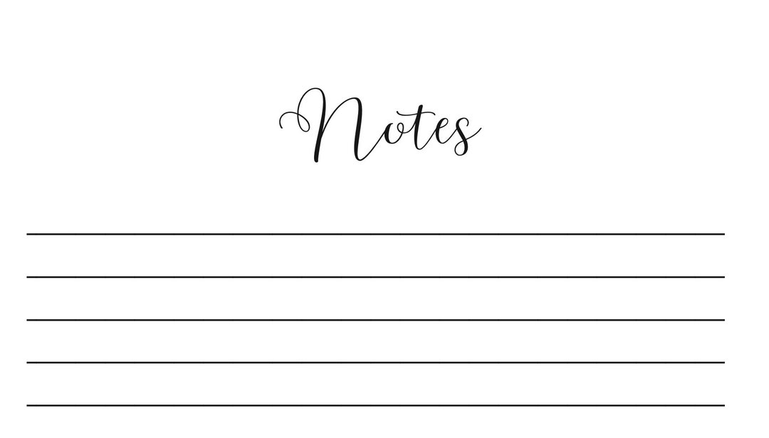 Printable Notes Sheet - Etsy