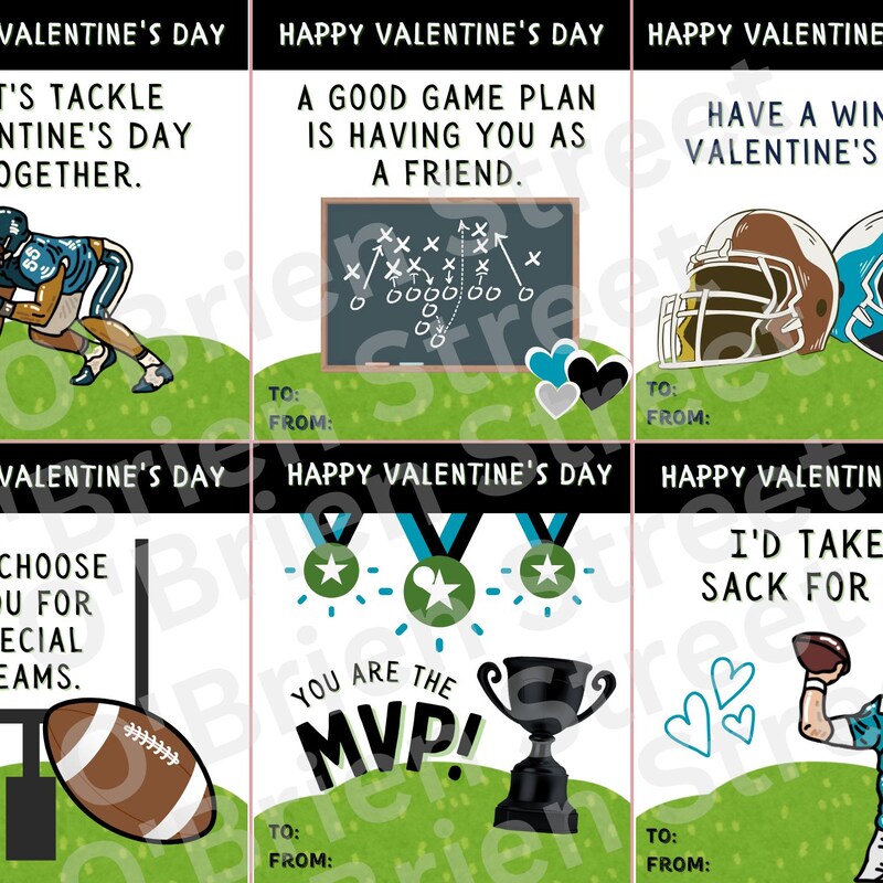 Football Valentine - Etsy