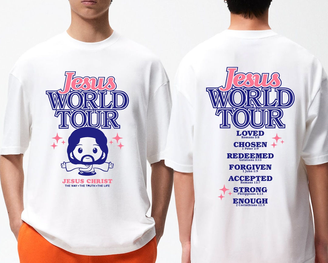 Jesus World Tour Shirt, Bible Verse Shirt, Trendy Christian Shirt ...