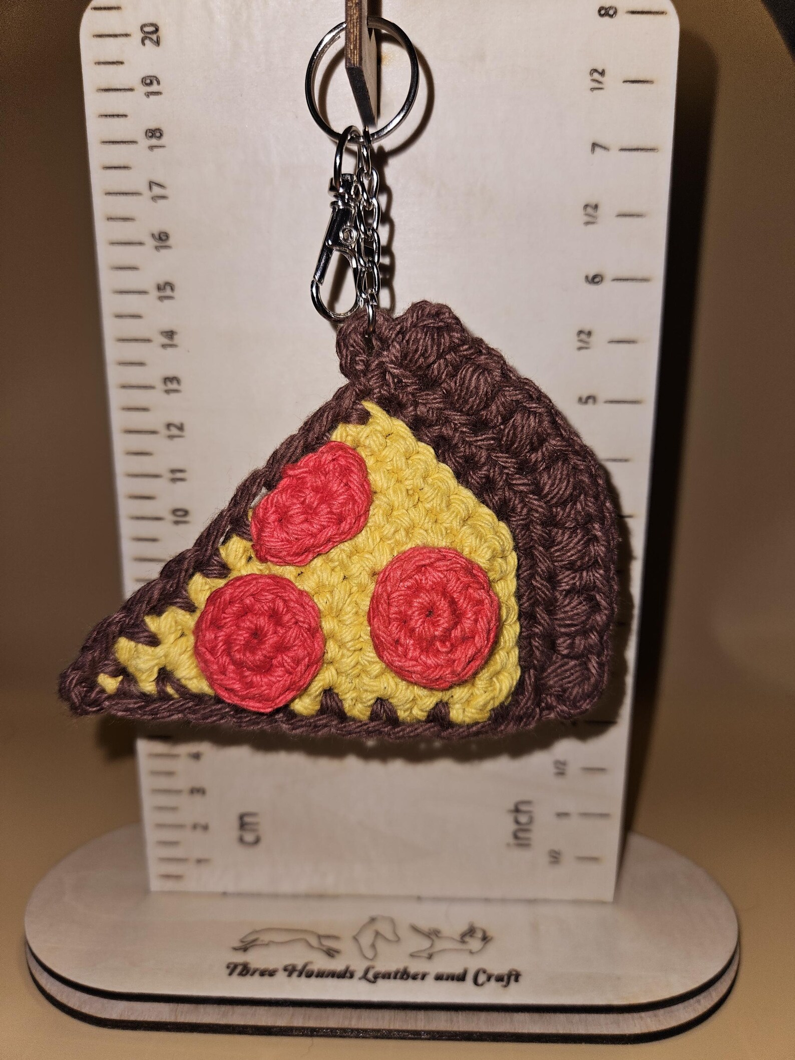 Pattern: Pizza Slice Crochet Lip Balm Keychain or Bag Charm - Etsy