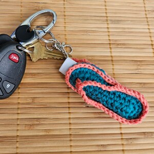 Pattern: Flip-flop Crochet Lip Balm Keychain or Bag Charm - Etsy