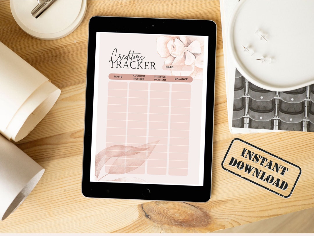 Debt Tracker, Digital Download, PDF Printable, Debt Repayment, Money ...