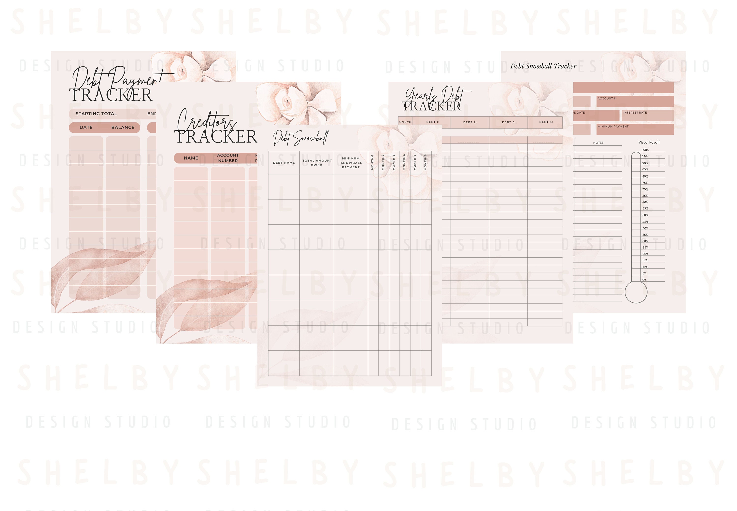 Debt Tracker, Digital Download, PDF Printable, Debt Repayment, Money ...