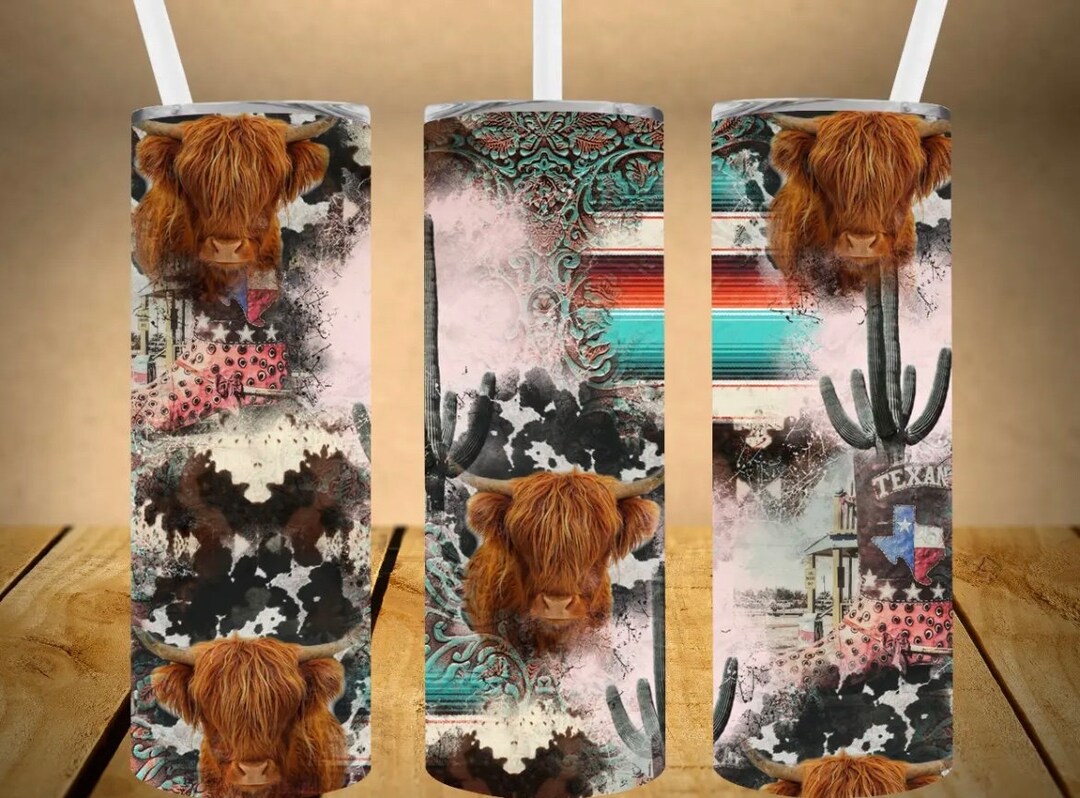 Cow Turquoise Tumbler. - Etsy