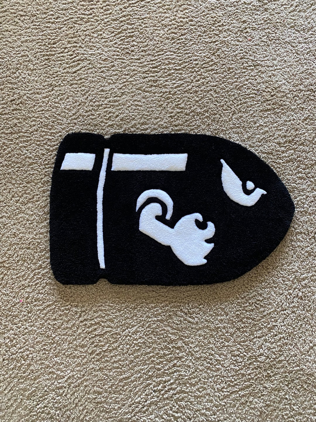 M.T.O Bullet Bill Custom Tufted Rug - Etsy