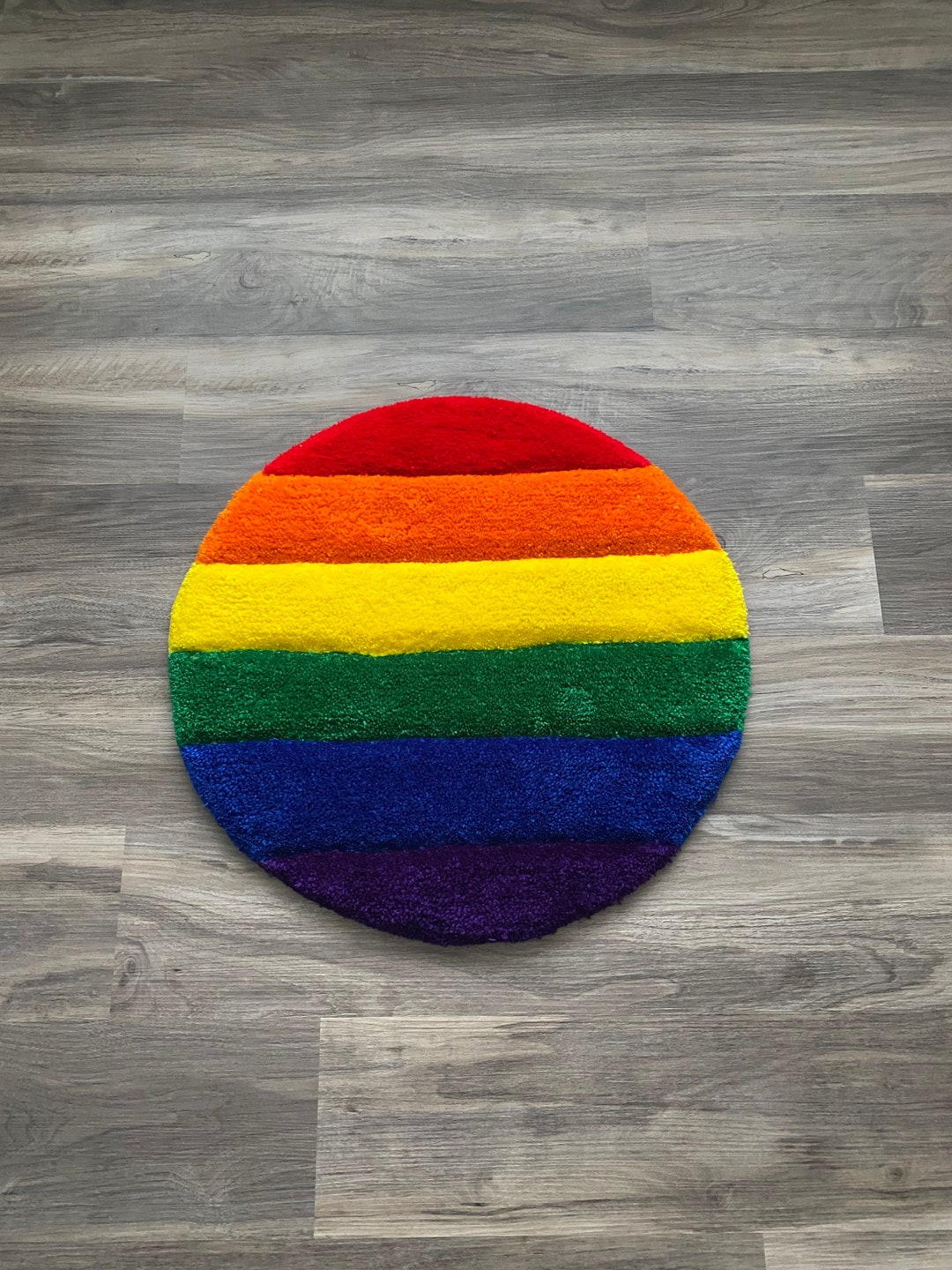 Rainbow Circle Custom Tufted Rug - Etsy
