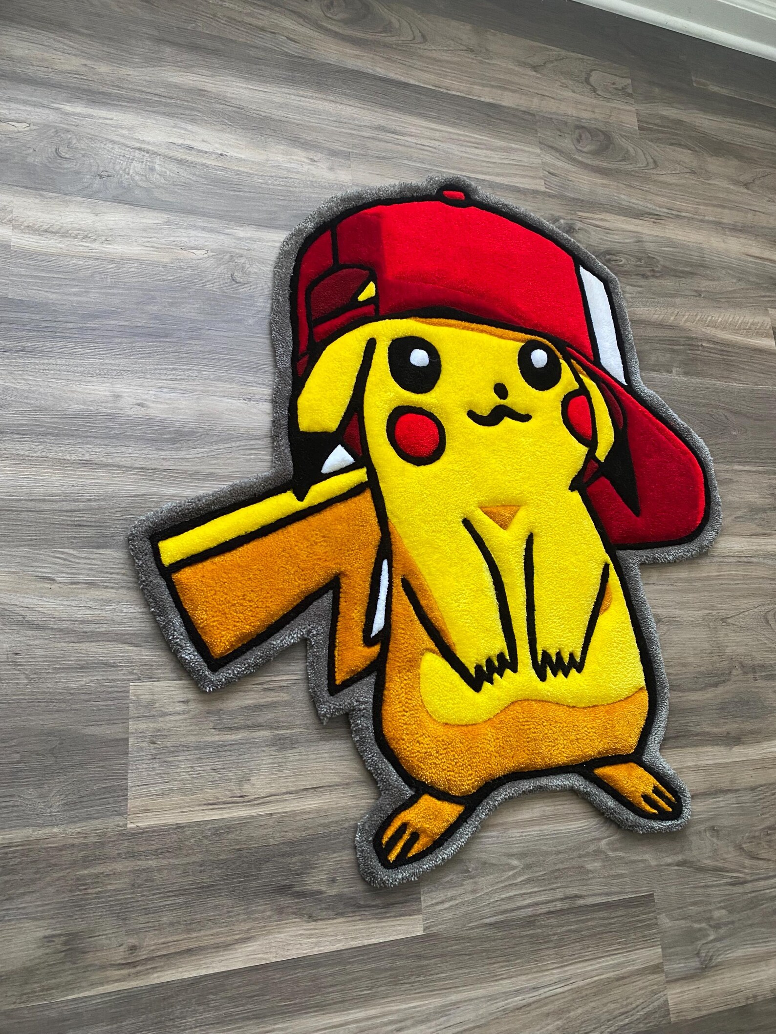 Pikachu With Hat Custom Tufted Rug - Etsy