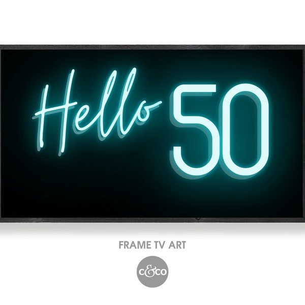 Happy 50th Birthday Neon Sign - Etsy