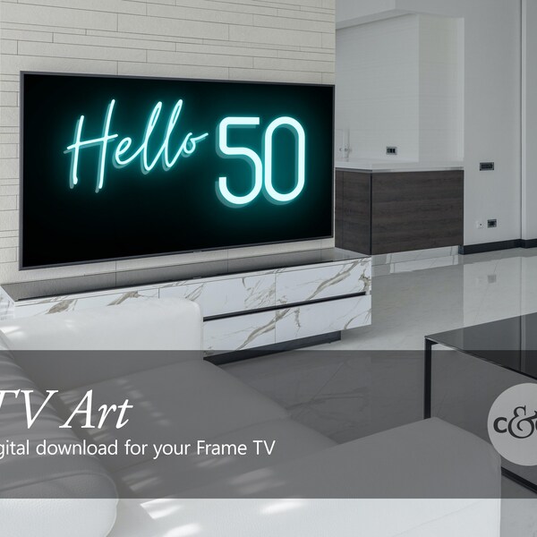 Happy 50th Birthday Neon Sign - Etsy