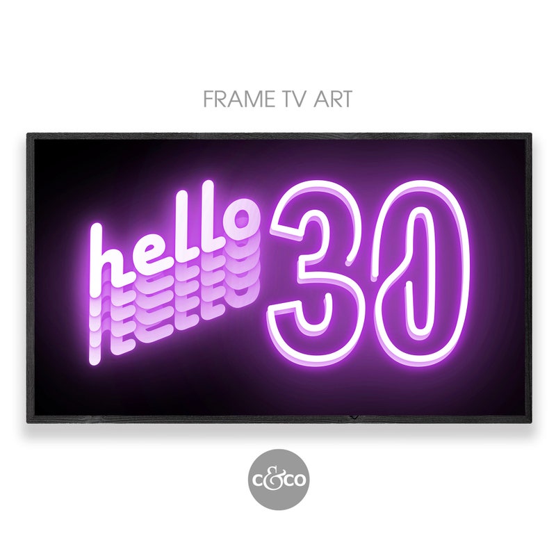 30th Birthday Neon - Etsy