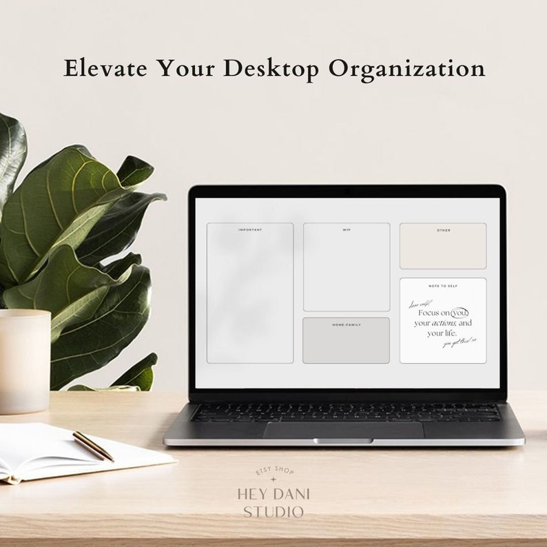 Desktop Wallpaper Organizer • Canva Template • Minimal, Simplistic ...