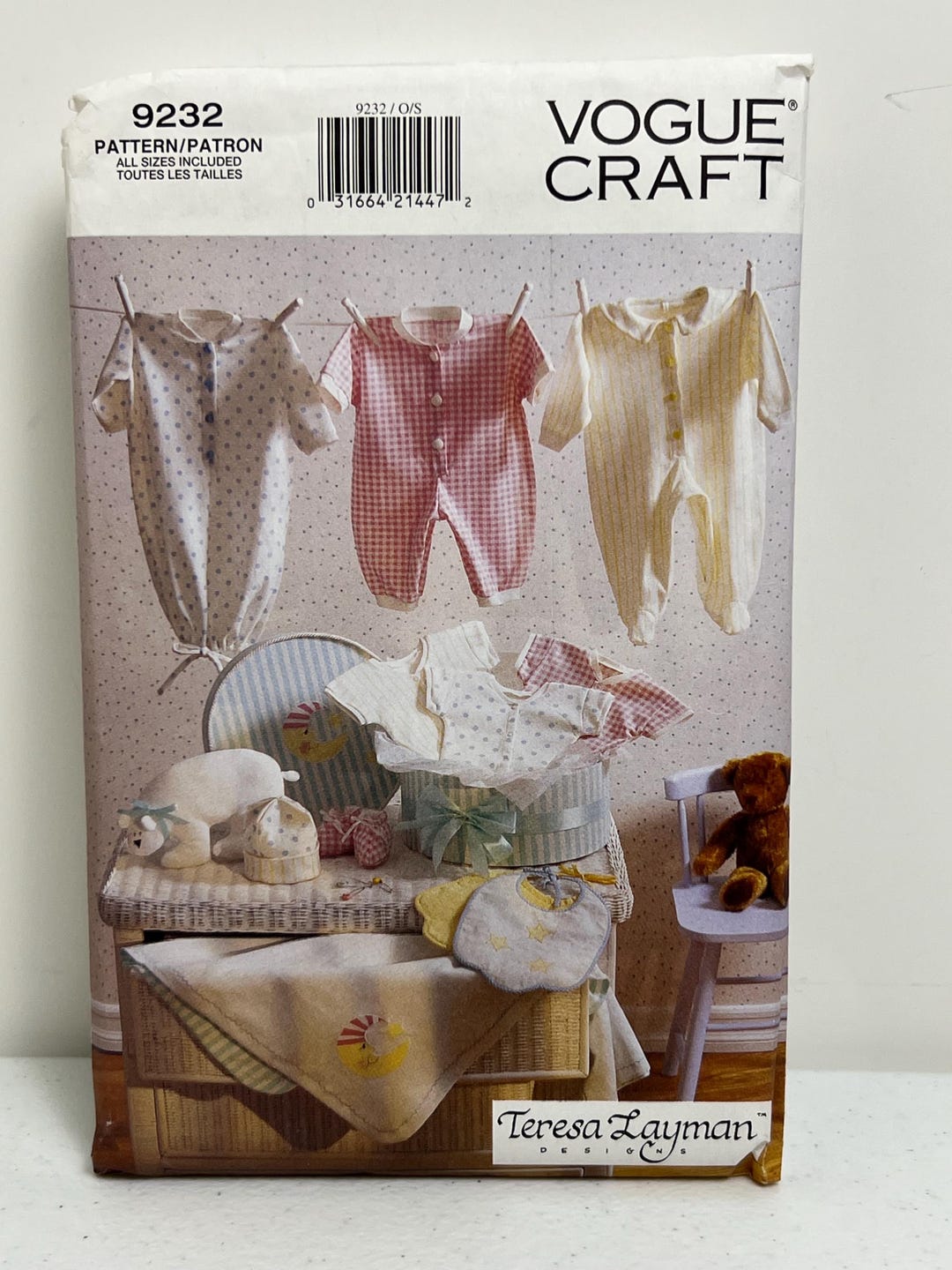Vogue Craft 9232 Infants Layette Package Teresa Layman Sewing Pattern ...