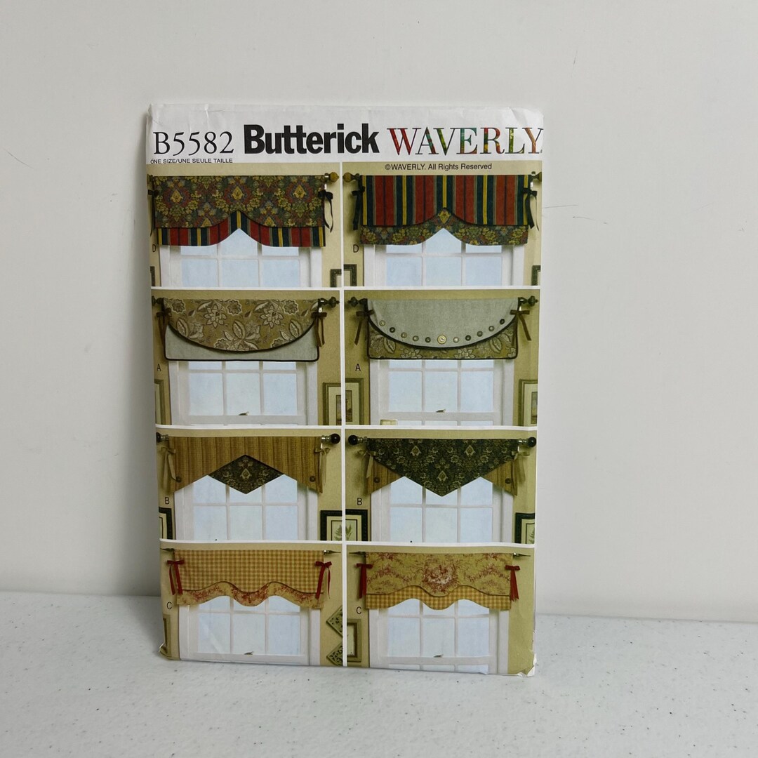 Butterick Waverly Sewing Pattern B5582 Window Treatment Reversible ...