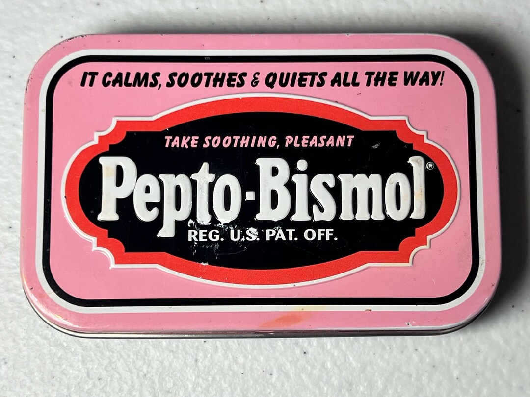 Vintage Pepto Bismol Retro Pink Tin Rectangle - Etsy