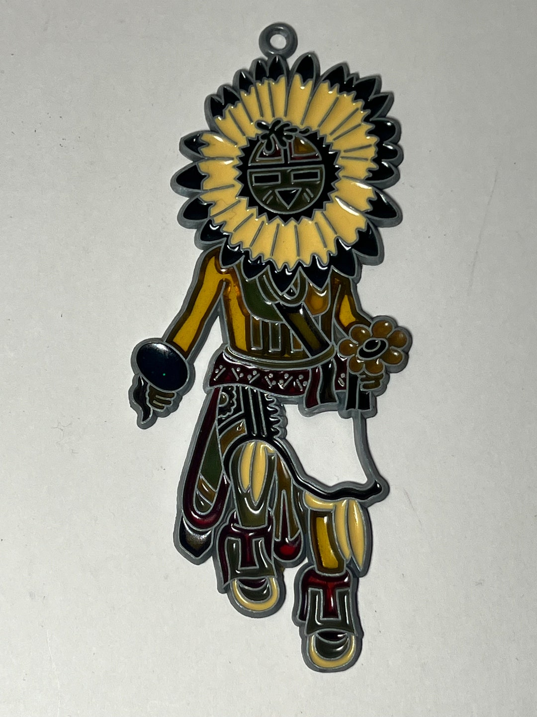 Hopi Indian Stained Glass Look Sun-catcher Ornament 7 Tall Decor - Etsy