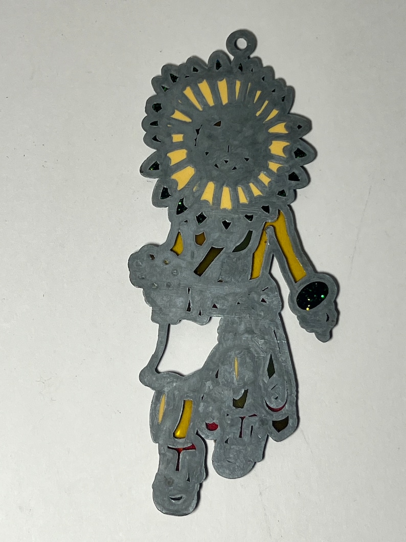 Hopi Indian Stained Glass Look Sun-catcher Ornament 7 Tall Decor - Etsy