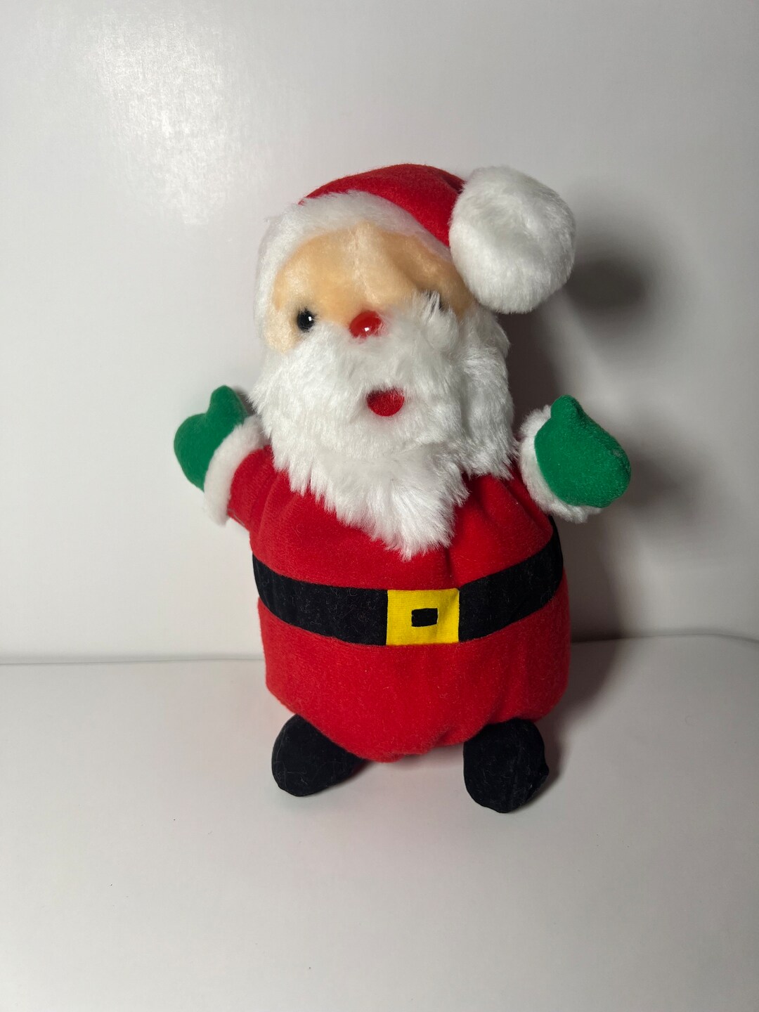Vintage Russ Berrie Santa Plush Stuffed Animal Christmas Beanie Doll - Etsy