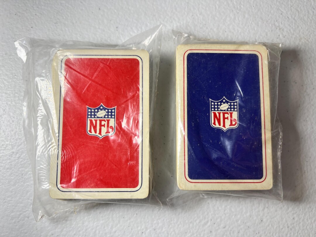 Vtg NFL Playing Cards 2 Decks Red NFL Deck Blue NFL Deck Sealed - Etsy