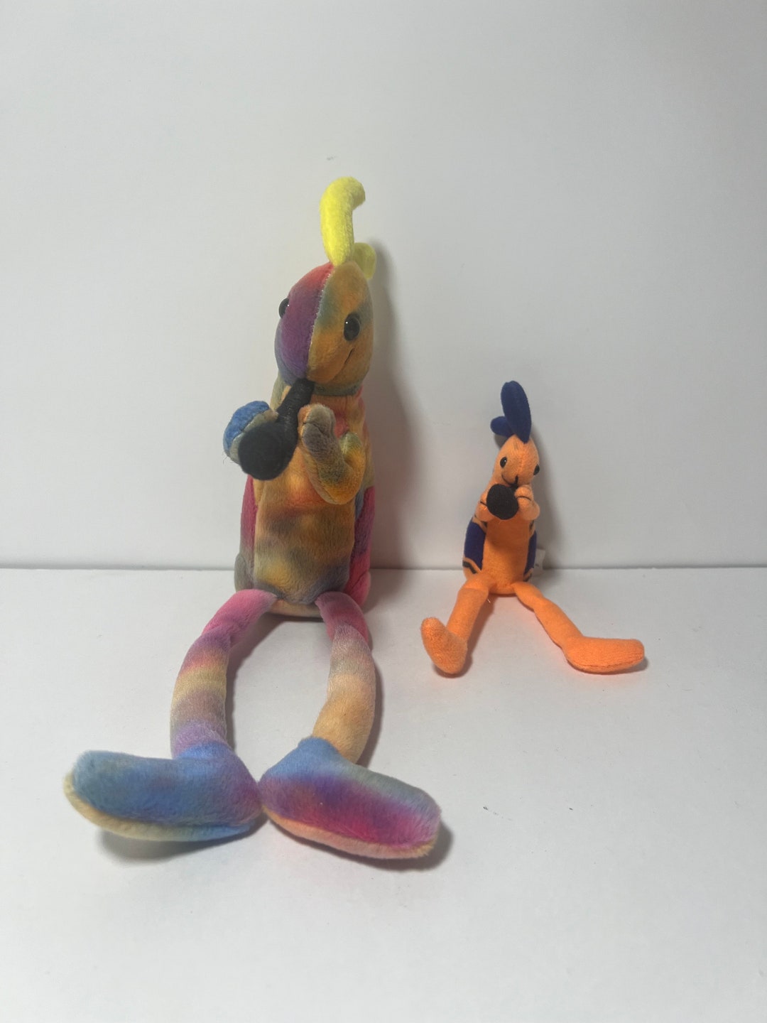 1998 Lot of 2 Kokopelli Magical Flute Player Bean Doll Plush Stuffed ...