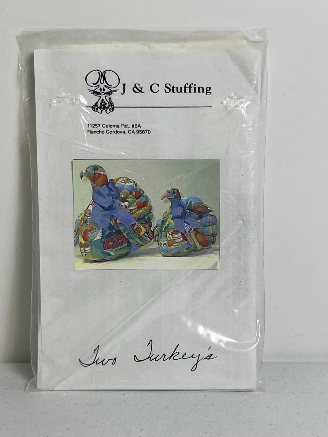 J & C Stuffing Two Turkeys Plush Stuffed Animal Pattern Kit ...