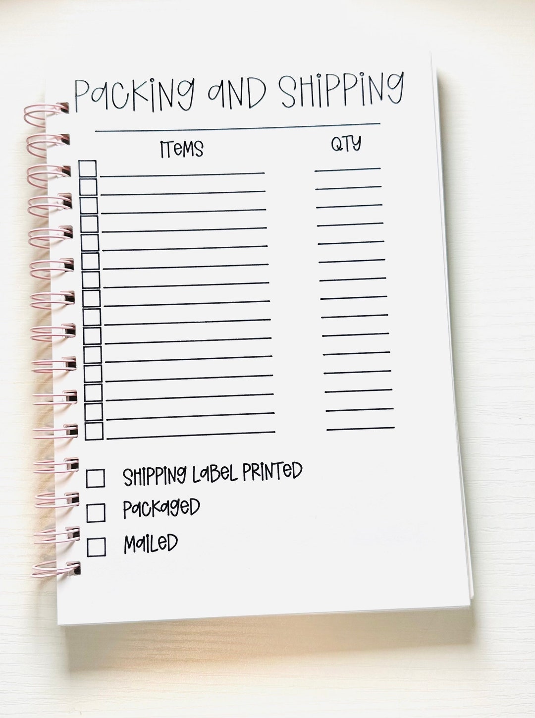 Shipping Tracker Printable Template Digital Download Minimalist Design ...