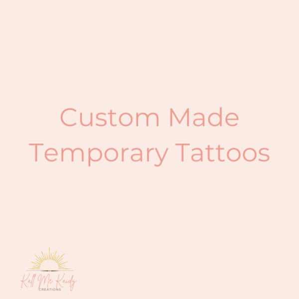Custom Temporary Tattoo - Etsy