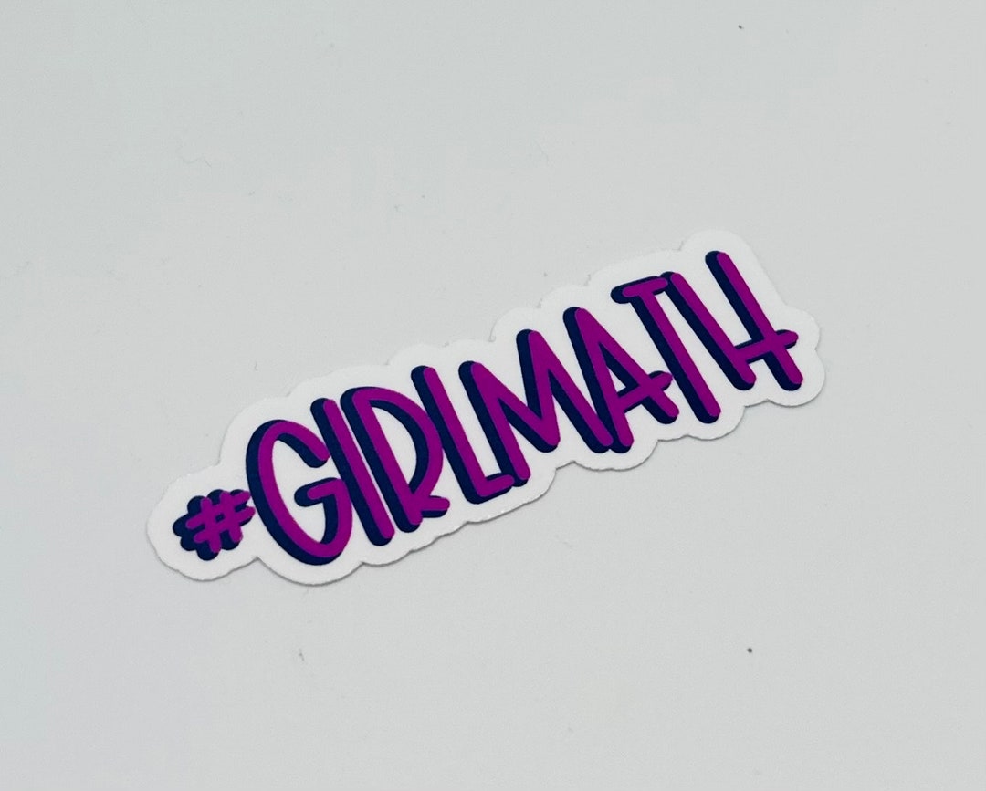 Girl Math Sticker - Etsy