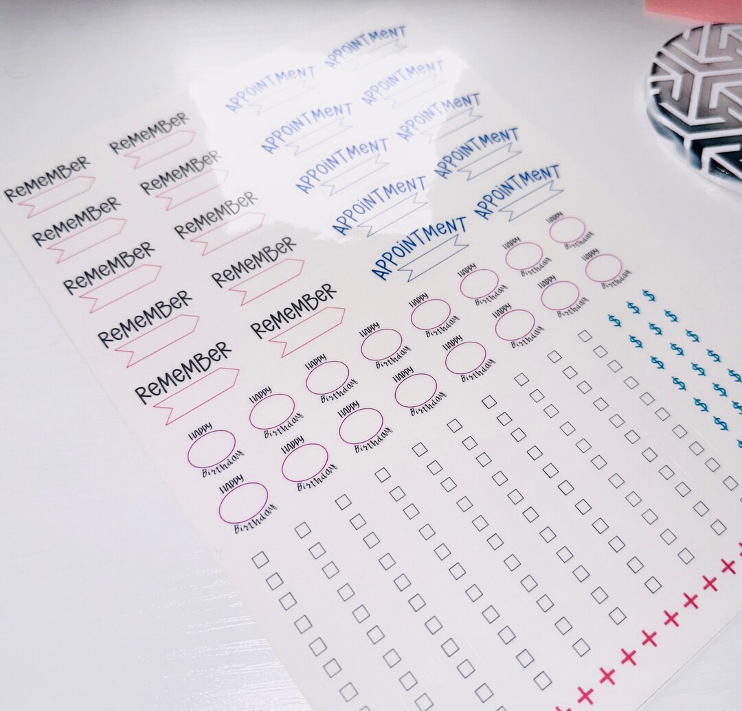 Planner Sticker Pack Clear and Transparent Holograph Stickers Gift for ...